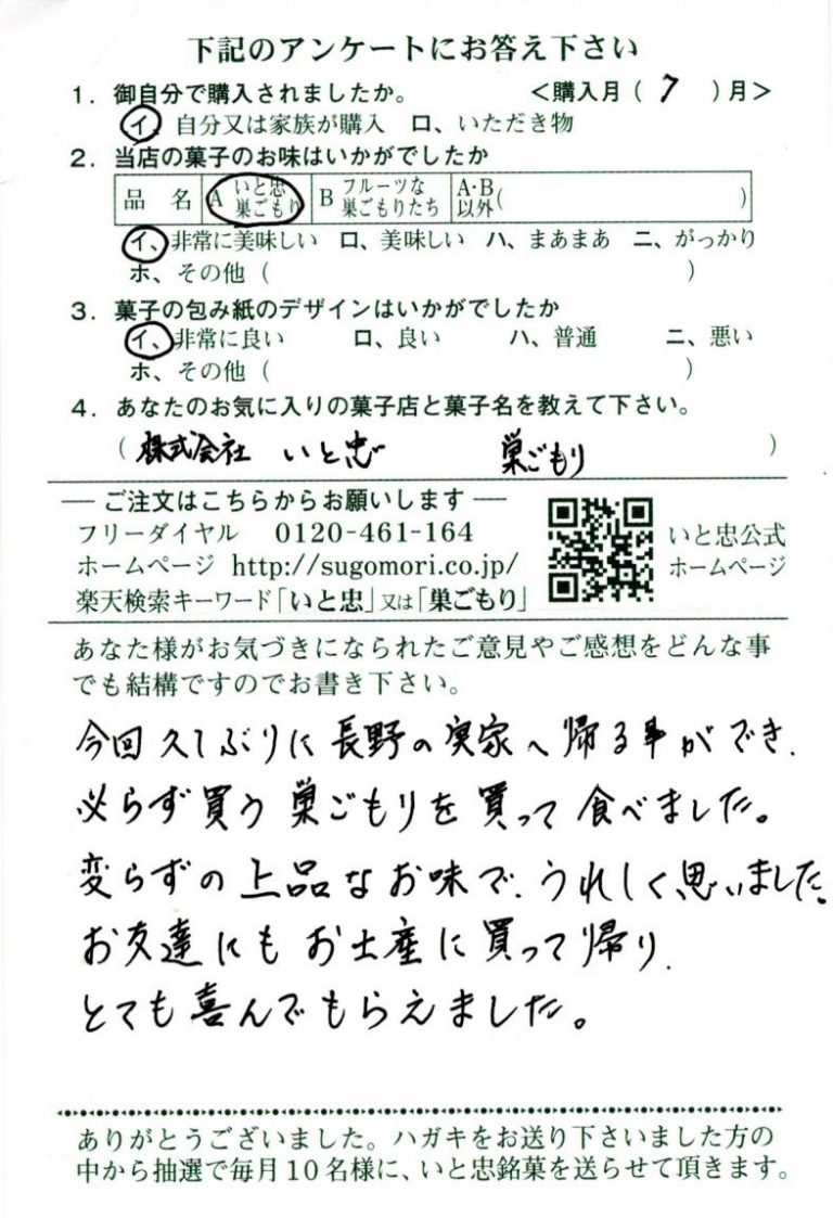 変わらずの上品なお味でした | 巣ごもりのいと忠